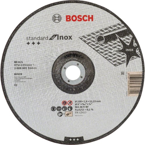 Bosch ploča rezna izvijena za inox standard 230x1,9mm