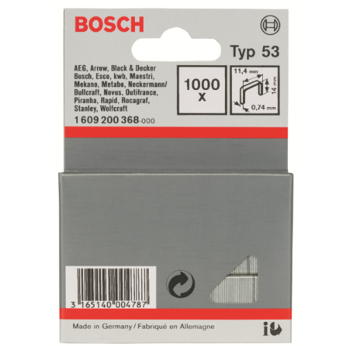 Bosch spajalica, tip 53, 11,4x0,74x14mm