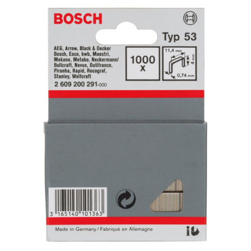 Bosch spajalica, tip 53, 11,4x0,74x4mm