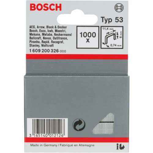 Bosch spajalica, tip 53, 11,4x0,74x6mm