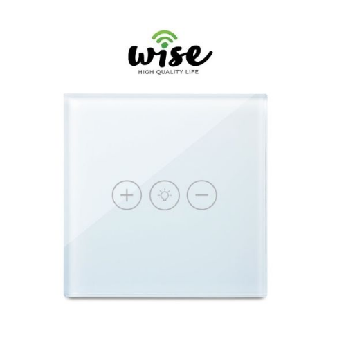 Wise dimer WiFi, stakleni panel beli
