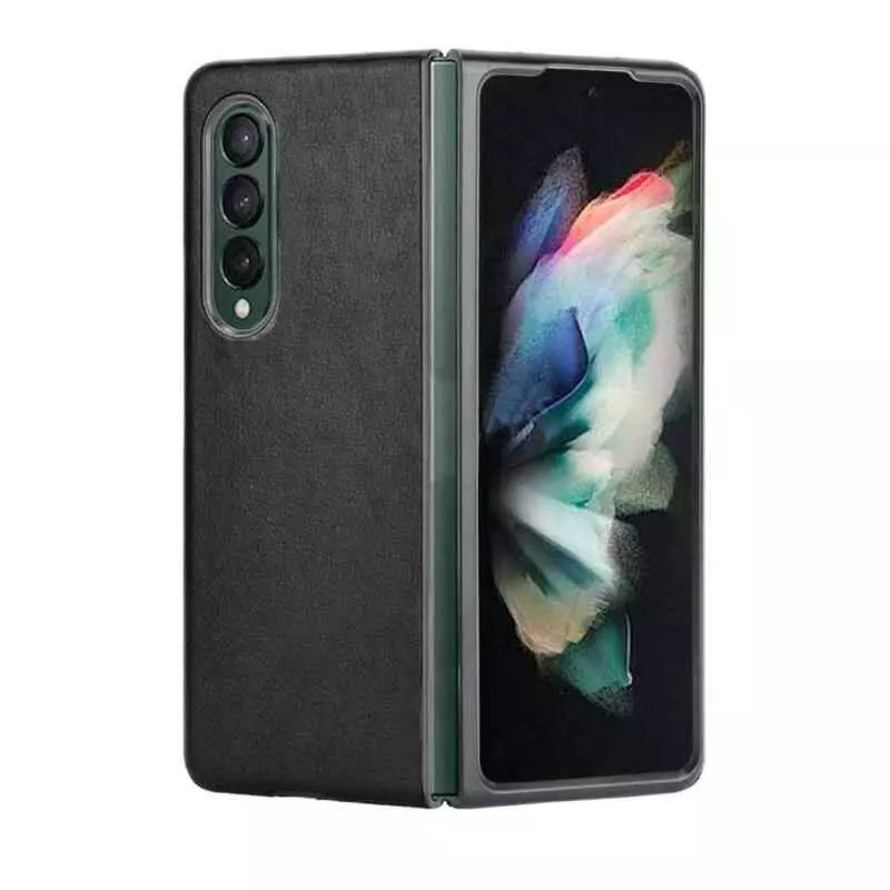 Maska Kožna za Samsung F936B Galaxy Z Fold 4 5G crna