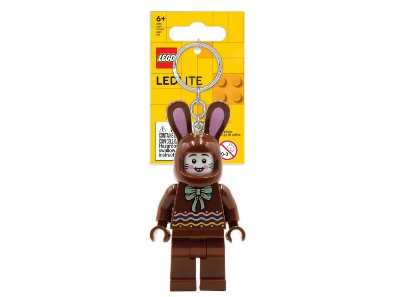 LEGO ICONIC PRIVEZAK ZA KLJUČEVE SA SVETLOM: ČOKLADNI ZEKA