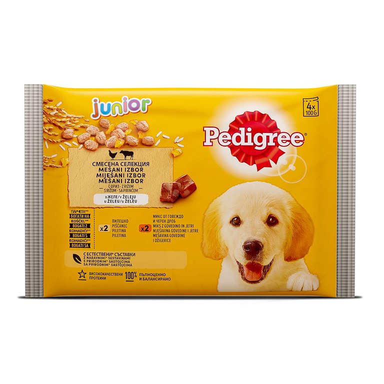 Pedigree Dog Junior Piletina&Govedina 4x100g