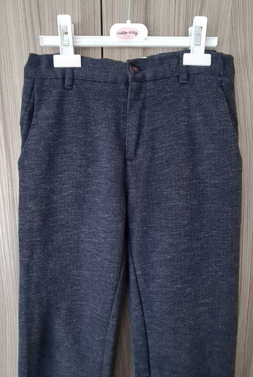 ZARA teget stofane pantalone 152, realno 140