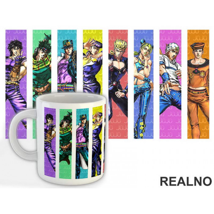 CHARACTERS - COLORS - JOJO'S BIZARRE ADVENTURE - ŠOLJA