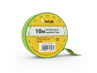 Technik izolir traka 0,13mm x 18mm, 10m, žuto-zelena