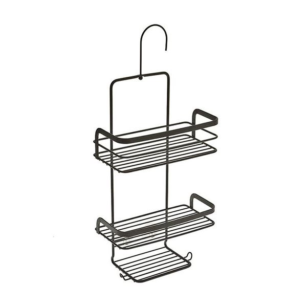 Polica za tuš kabinu Origin Lava 23x12x38/47cm Metaltex 401120 000