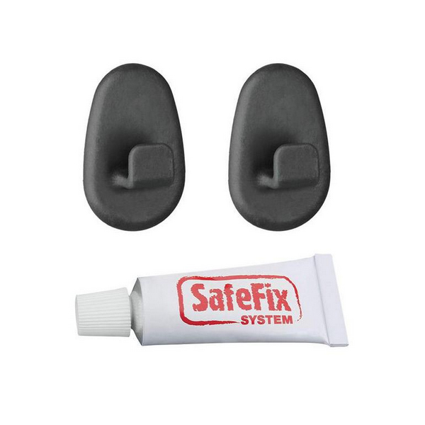 Set 2 kukice i lepak za kačenje polica Lava SafeFix Metaltex 401100 000