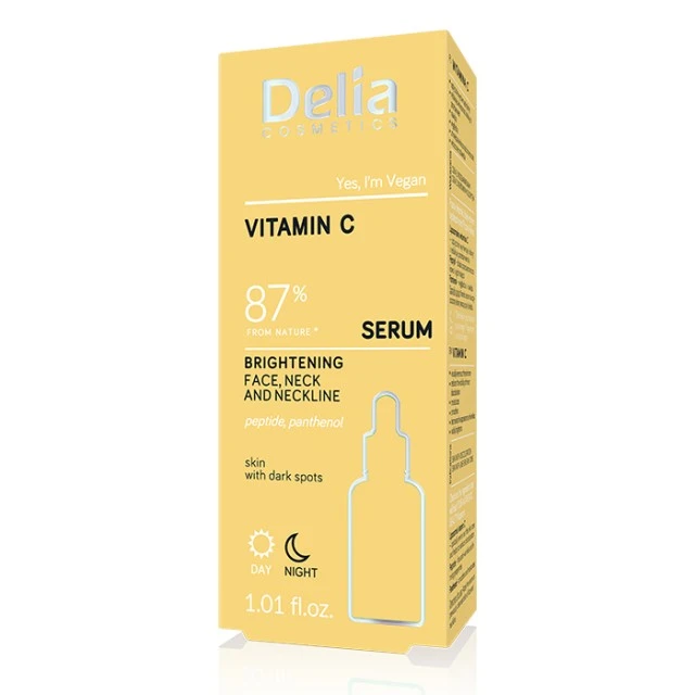 SERUM ZA LICE, VRAT I DEKOLTE SA VITAMINOM C 87% 30ML DELIA