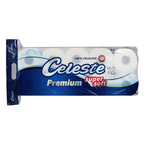 Celeste toalet papir 10/1 Premium, troslojni, 150 listića