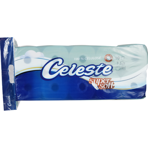 Celeste toalet papir 10/1, troslojni, 180 listića