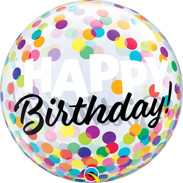 24908
22″ Bubble Birthday Colorful Dots