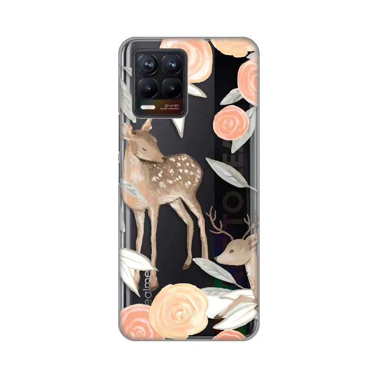 Maska za telefon Silikonska Print Skin za Realme 8 4G/8 Pro Flower Deer