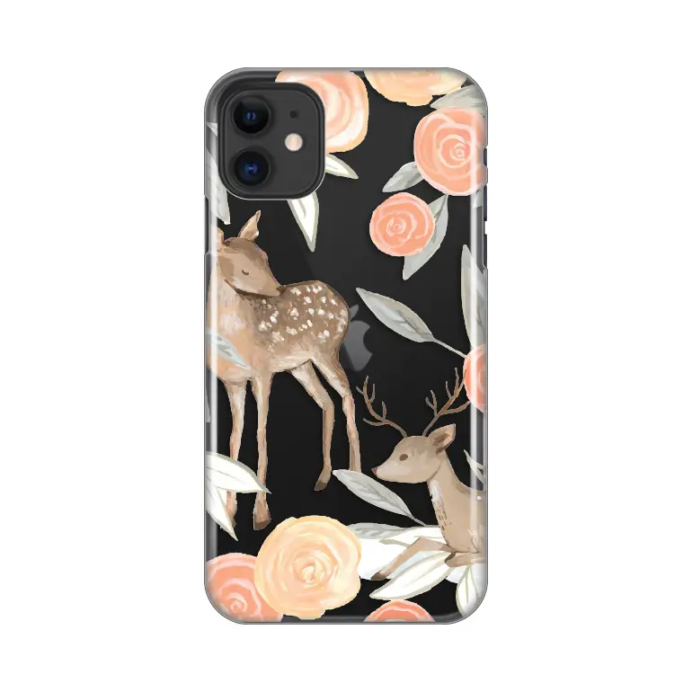 Maska za telefon Silikonska Print Skin za iPhone 11 6.1 Flower Deer