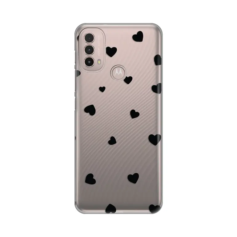 Maska za telefon Silikonska Print Skin za Motorola Moto E40 Hearts