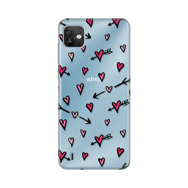 Maska za telefon Silikonska Print Skin za Wiko Y82 Heart Pattern