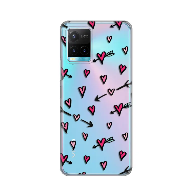 Maska za telefon Silikonska Print Skin za Vivo Y21/Y21s/Y33s Heart Pattern