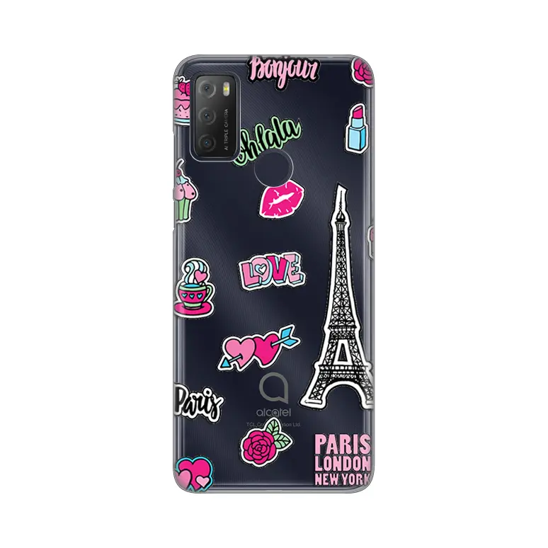 Maska za telefon Silikonska Print Skin za Alcatel 1S 2021/3L 2021/A1 Alpha 21 Love Paris