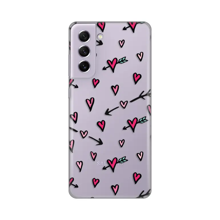 Maska za telefon Silikonska Print Skin za Samsung G990 Galaxy S21 FE Heart Pattern