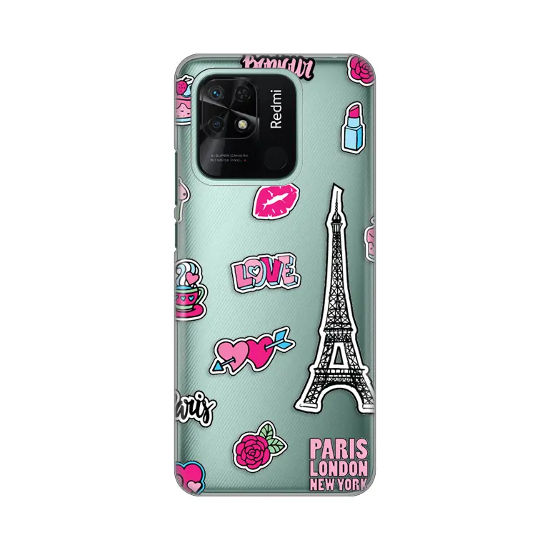 Maska za telefon Silikonska Print Skin za Xiaomi Redmi 10C Love Paris