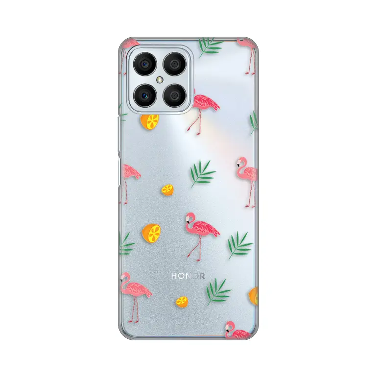 Maska za telefon Silikonska Print Skin za Honor X8 Flamingos