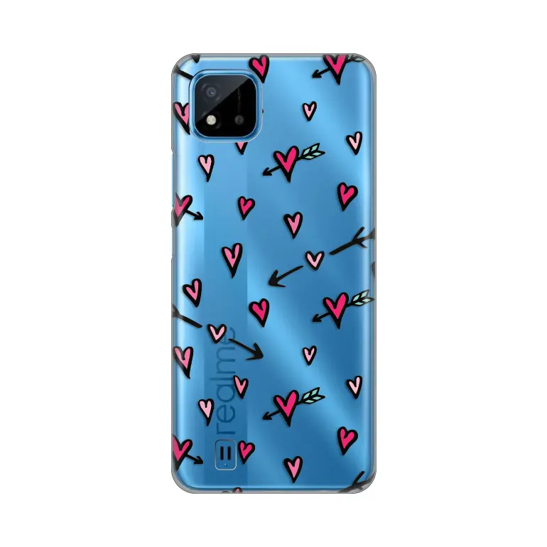 Maska za telefon Silikonska Print Skin za Realme C11 (2021)/C20 Heart Pattern