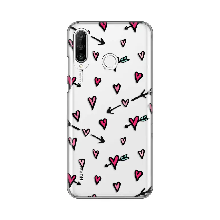 Maska za telefon Silikonska Print Skin za Huawei P30 Lite Heart Pattern