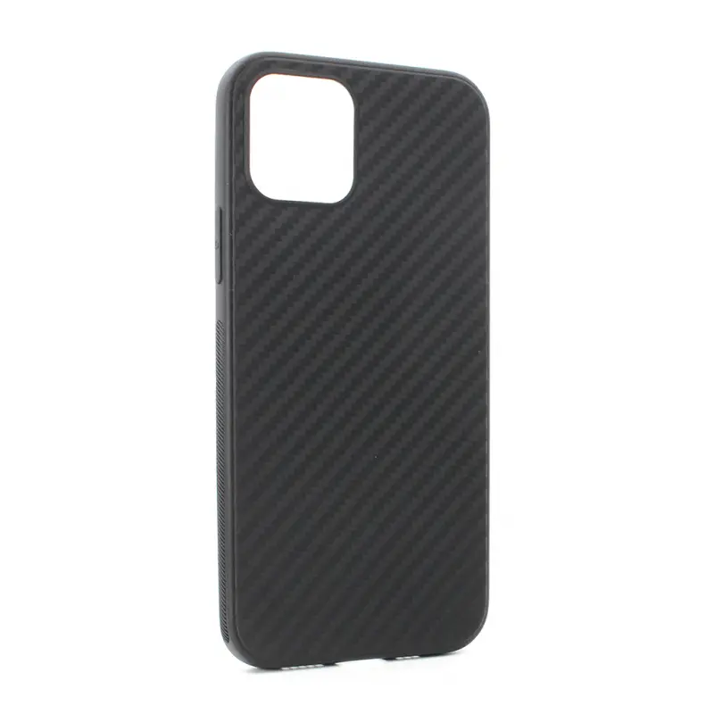 Maska za telefon Carbon fiber za iPhone 12 6.1 crna