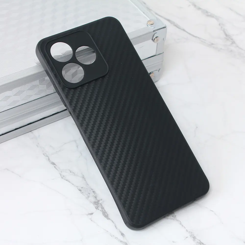 Maska za telefon Carbon fiber za Realme C53 crna