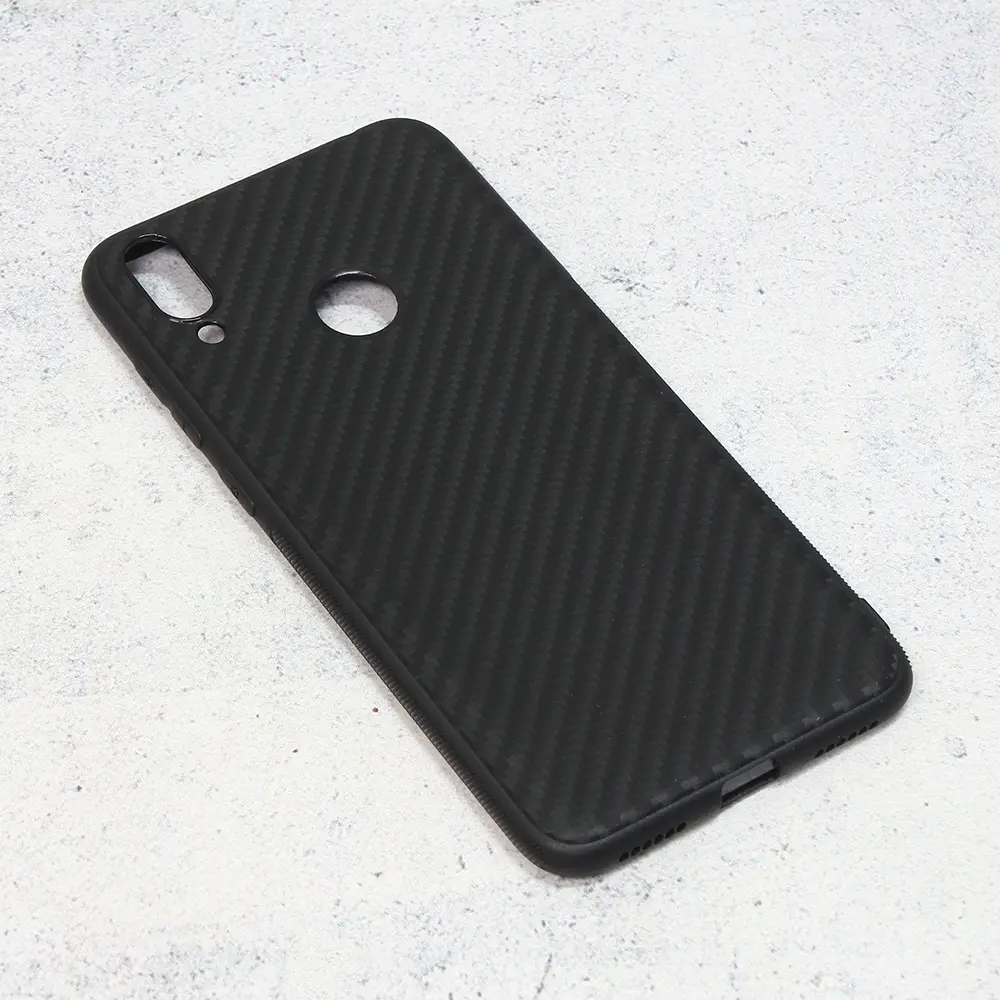 Maska za telefon Carbon fiber za Huawei Y7 2019/Y7 Prime 2019 crna