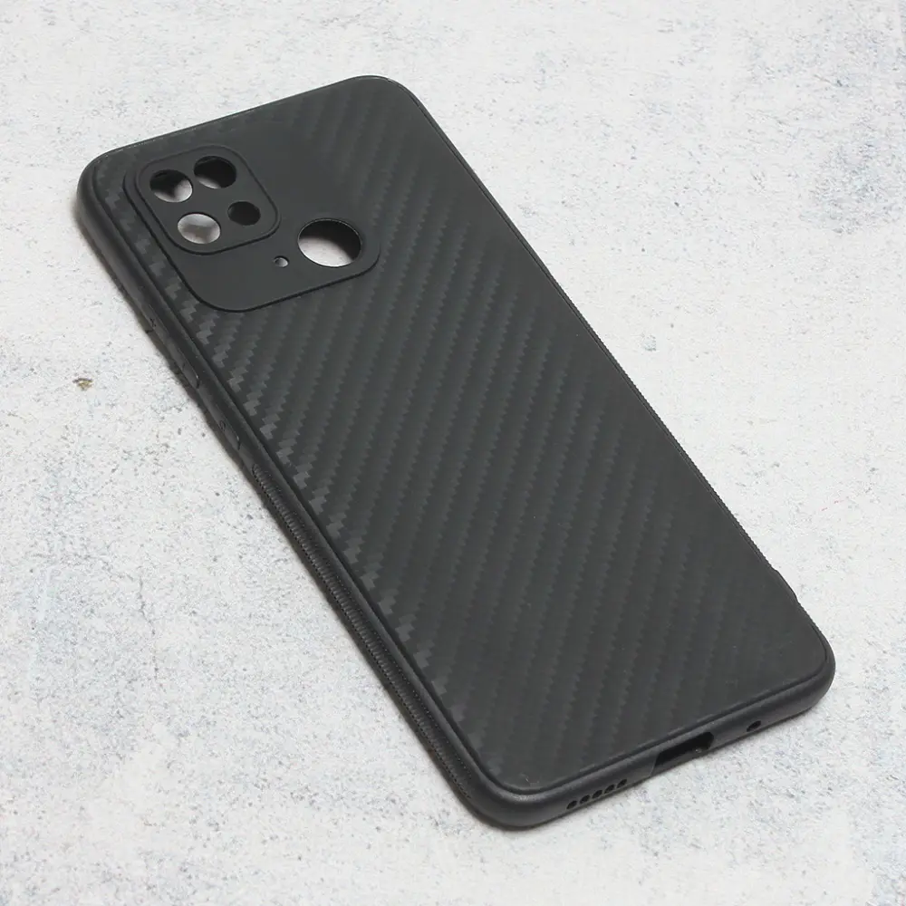 Maska za telefon Carbon fiber za Xiaomi Redmi 10C crna