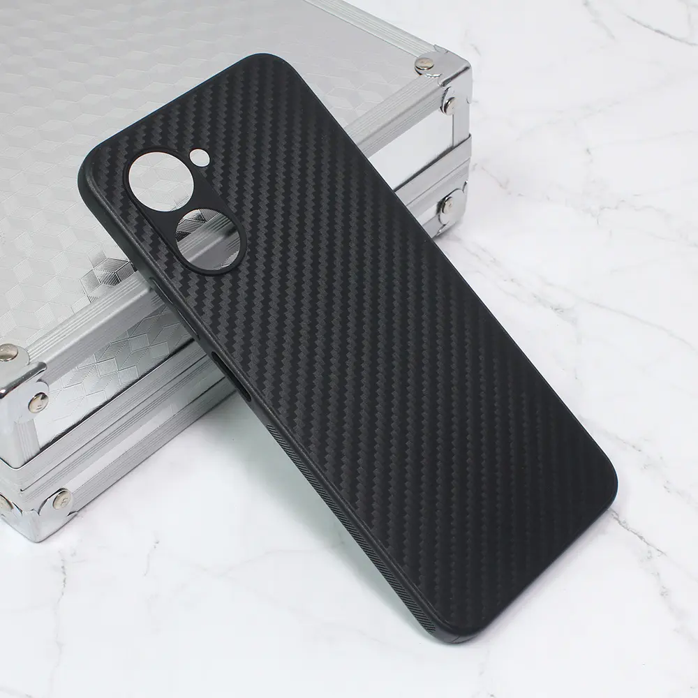 Maska za telefon Carbon fiber za Realme C33 crna