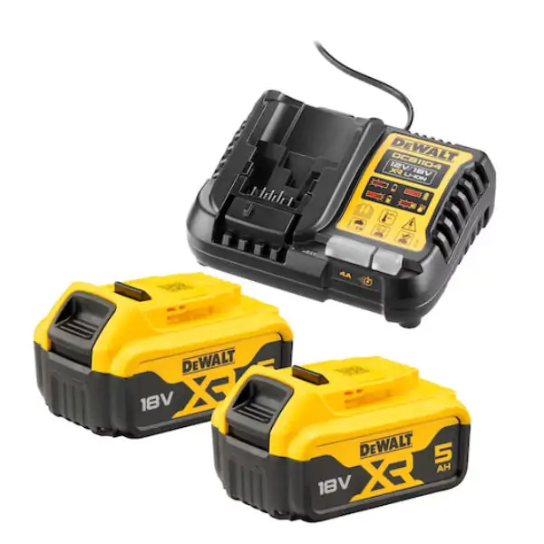 DeWalt DCB1104P2 Set punjač + baterija 2x5.0Ah, XR 18V