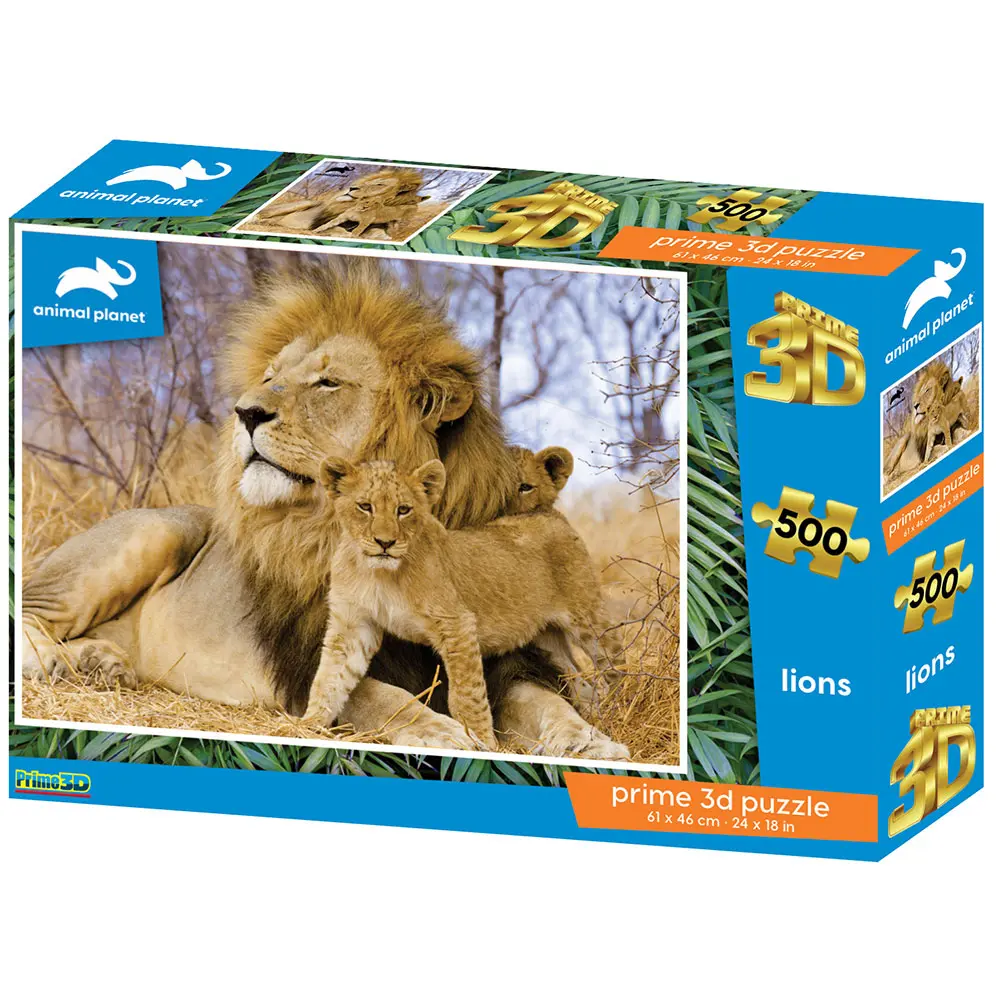 ANIMAL PLANET Puzzle 3D Lavovi 500 delova