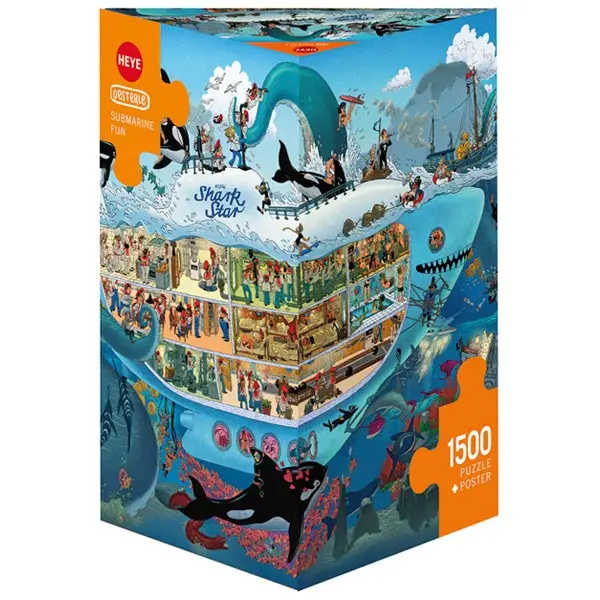 HEYE Puzzle 1500 delova Triangle Uli Oesterle Submarine Fun 29925