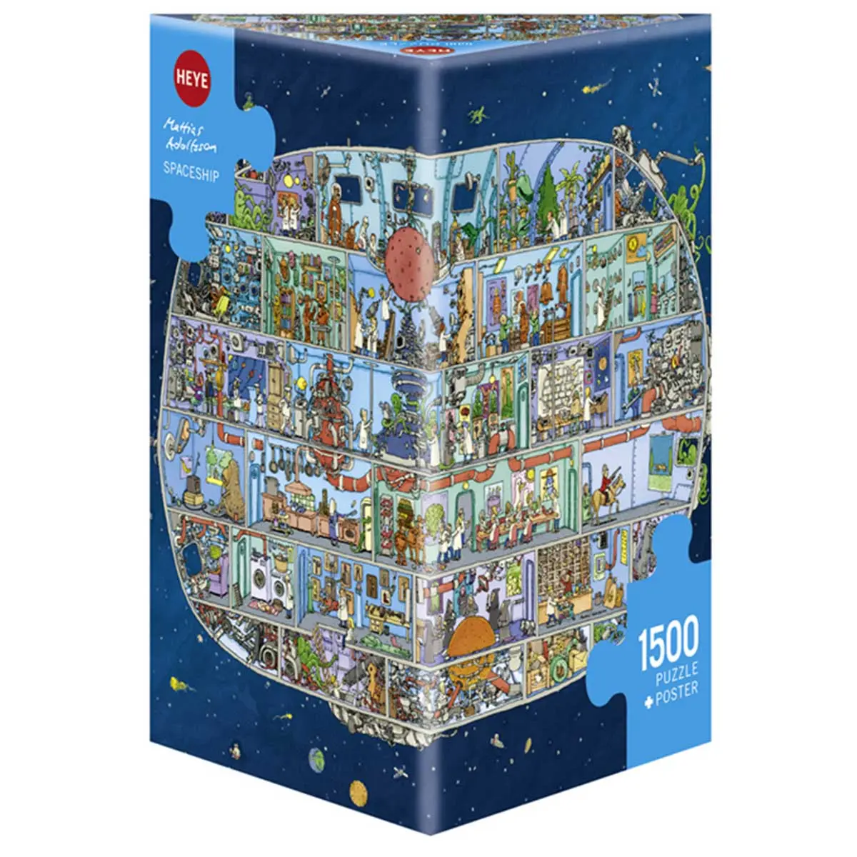 HEYE Puzzle 1500 delova Triangle Mattias Adolfsson Spaceship 29841