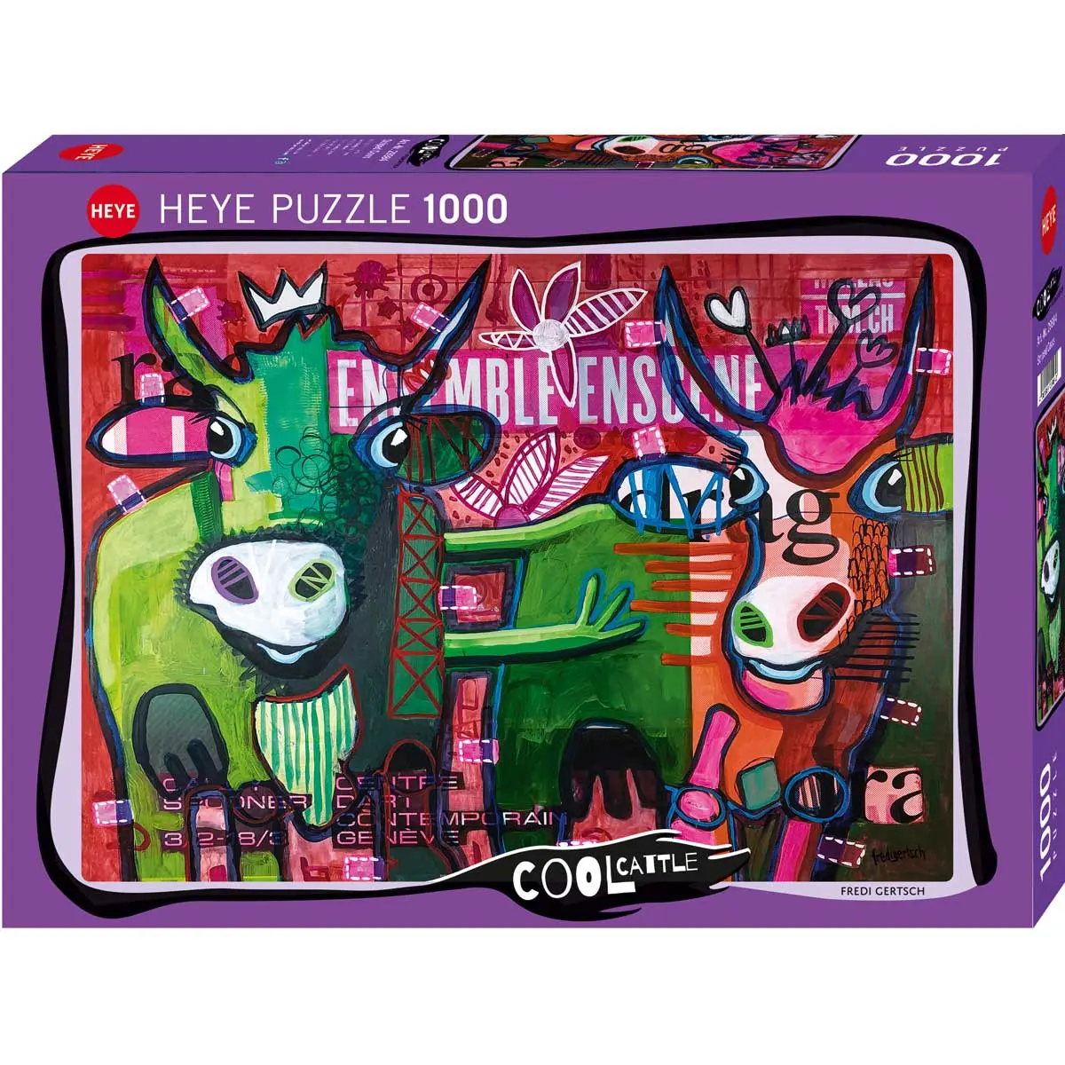 HEYE Puzzle 1000 delova Fredi Gertsch Striped Cows 29984