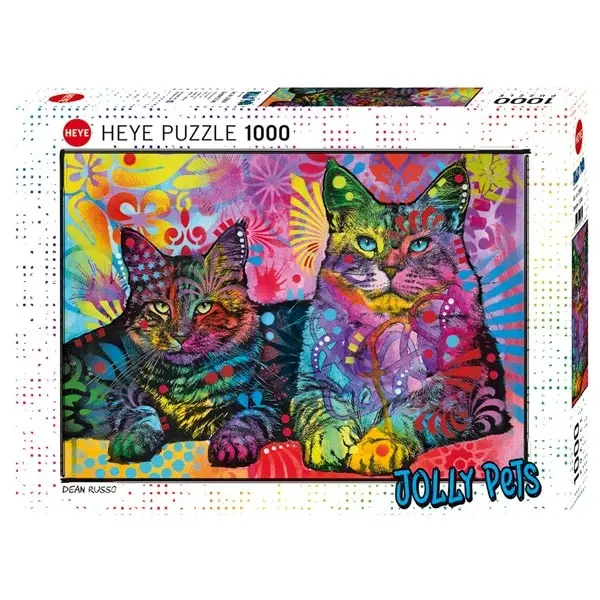 HEYE Puzzle 1000 delova Jolly Pets Russo Devoted 2 Cats 29864