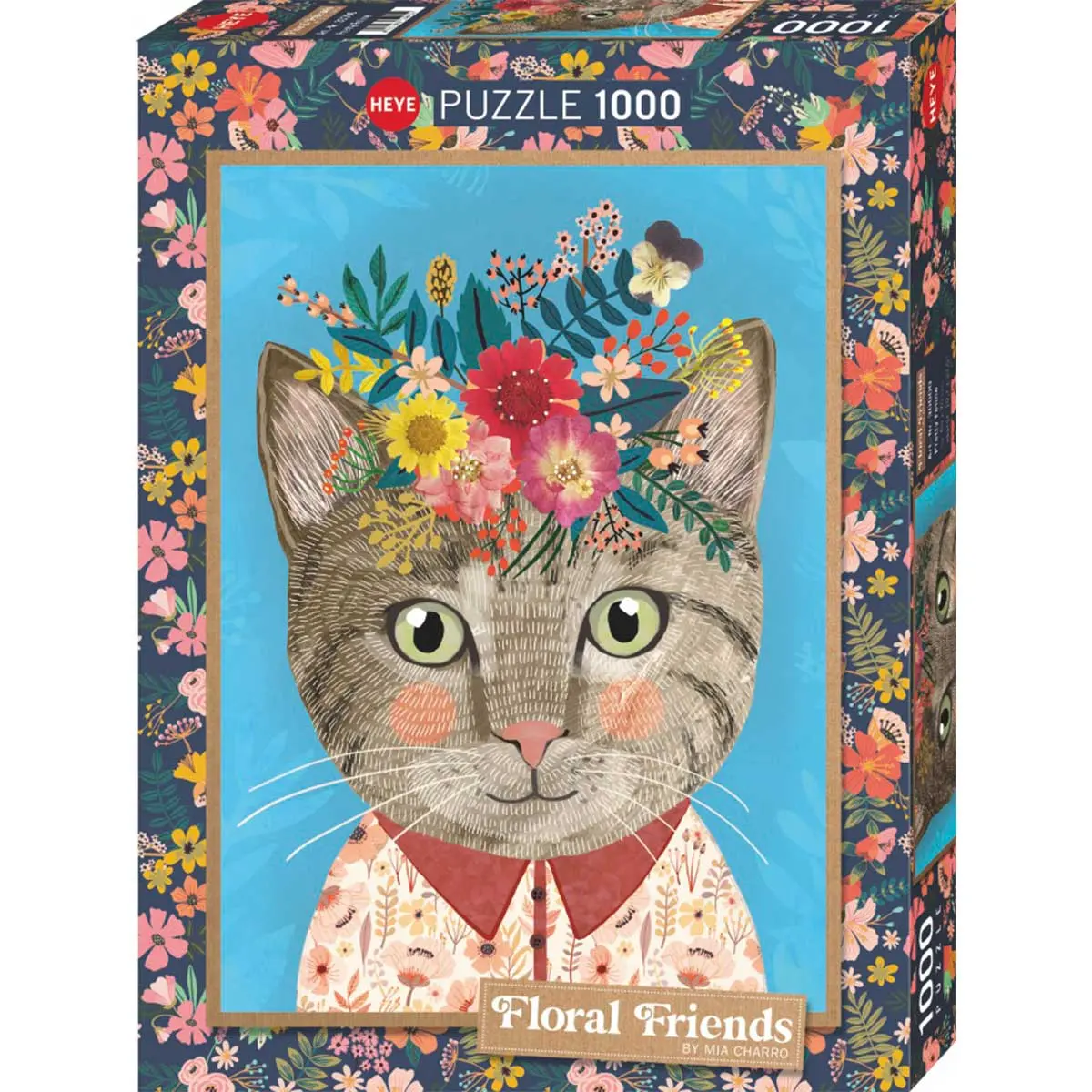 HEYE Puzzle 1000 delova Floral Friends Mia Charro Pretty Feline 30000
