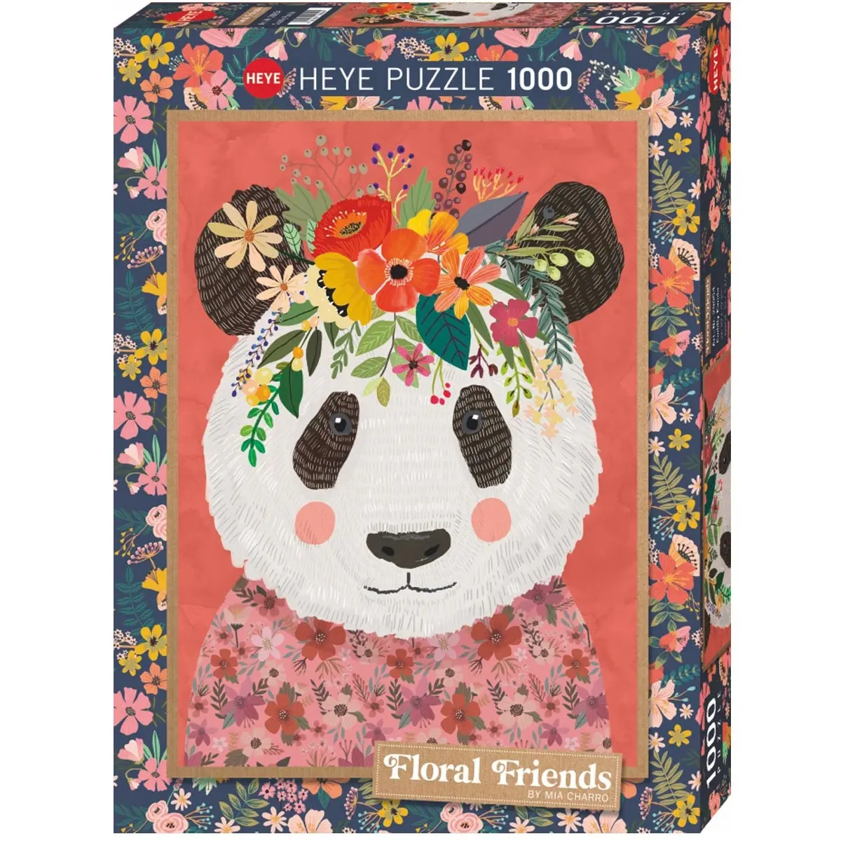 HEYE Puzzle 1000 delova Floral Friends Cuddly Panda 29954