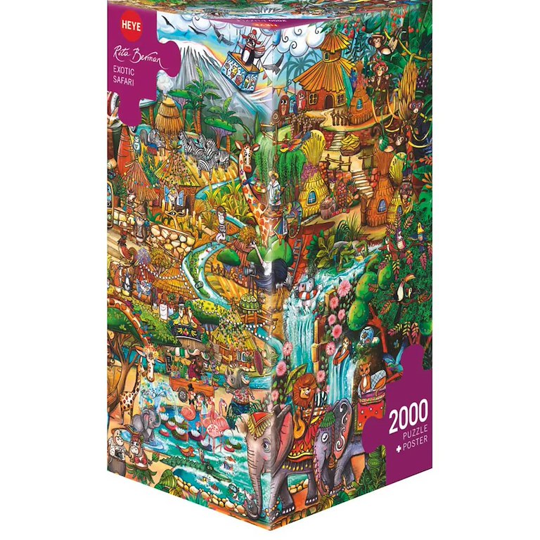 HEYE Puzzle 2000 delova Triangle Rita Berman Exotic Safari 29996