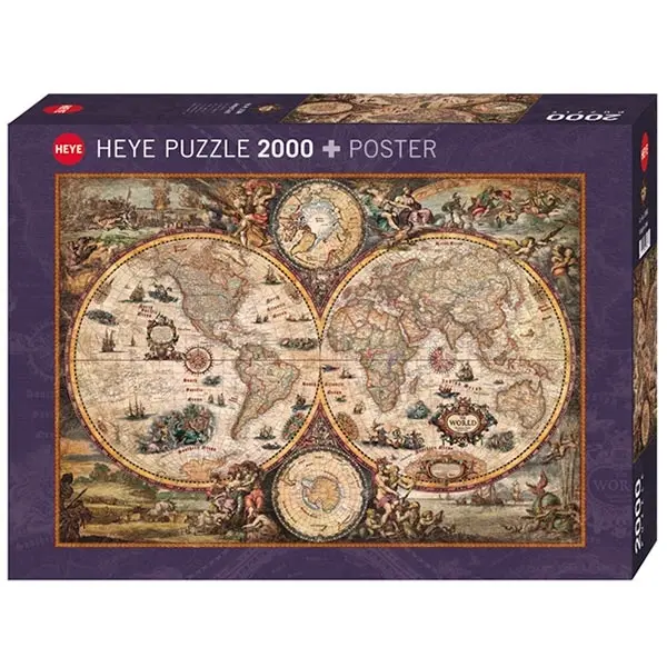 HEYE Puzzle 2000 delova Map Art Vintage World 29666