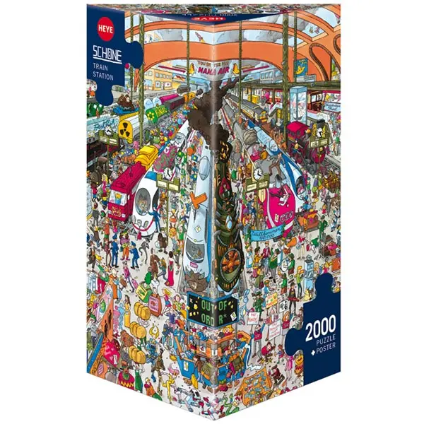 HEYE Puzzle Triangle Christoph Schone Train Station 2000 delova 29730