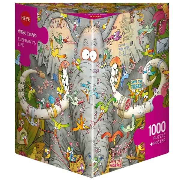 HEYE Puzzle Triangle Degano Elephant’s Life 1000 delova 29921