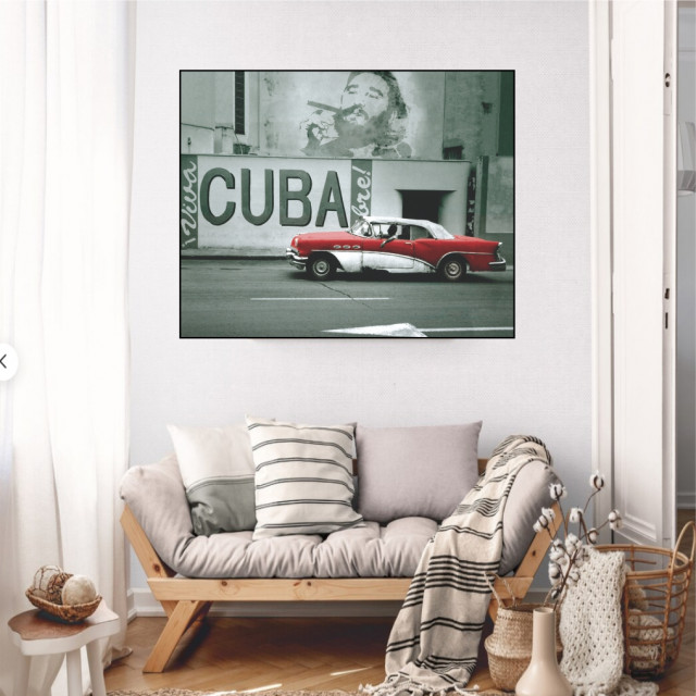 Cuba 3D slika, uramljena slika 50x70cm