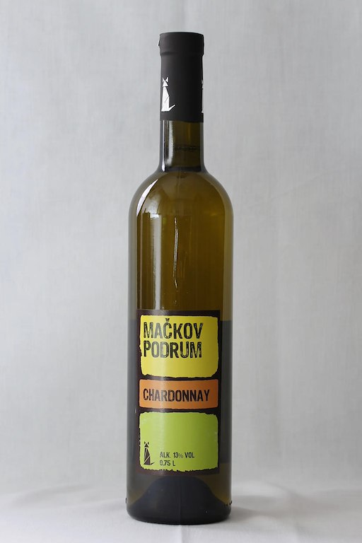 MAČKOV PODRUM Chardonnay belo vino 0.75l