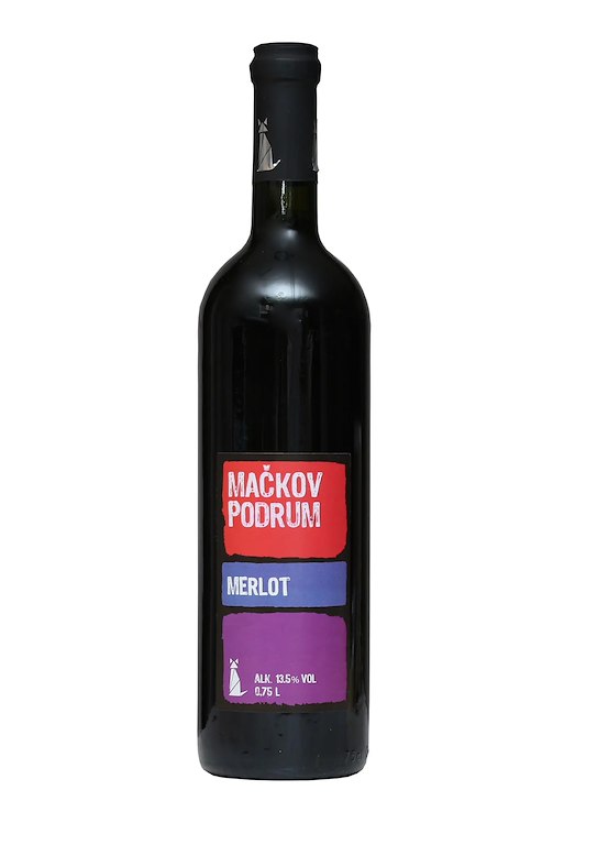 MAČKOV PODRUM Merlot crveno vino 0.75l