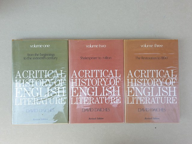 A Critical History Of English Literature - Volume I - I