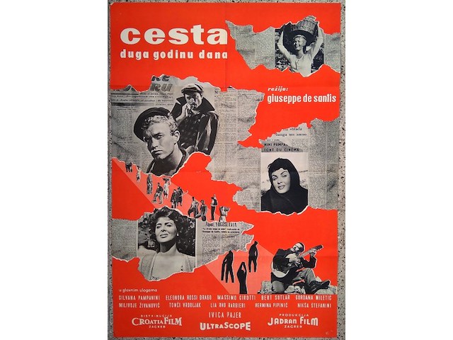 CESTA DUGA GODINU DANA (1958) VELIKI PLAKAT